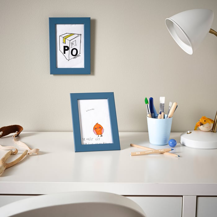 FISKBO frame, dark gray-blue, 4x6" - IKEA