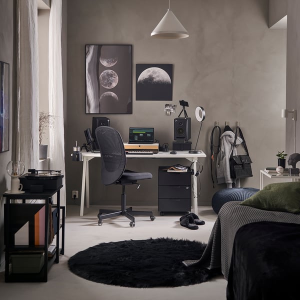 FLINTAN Office chair, black - IKEA