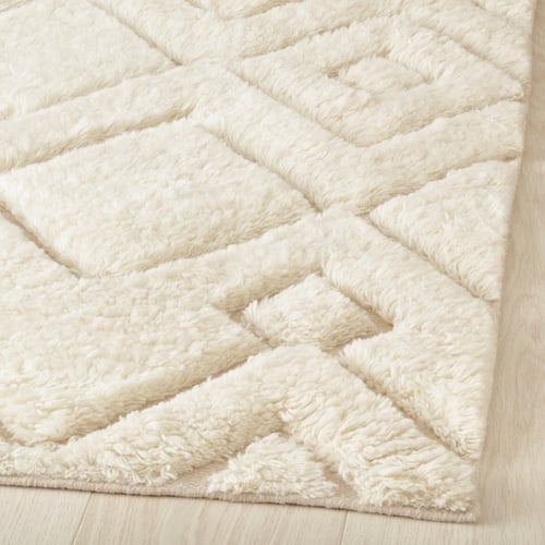 FLYGVÄG rug, high pile, diamond-shaped, 5'7"x7'10" - IKEA