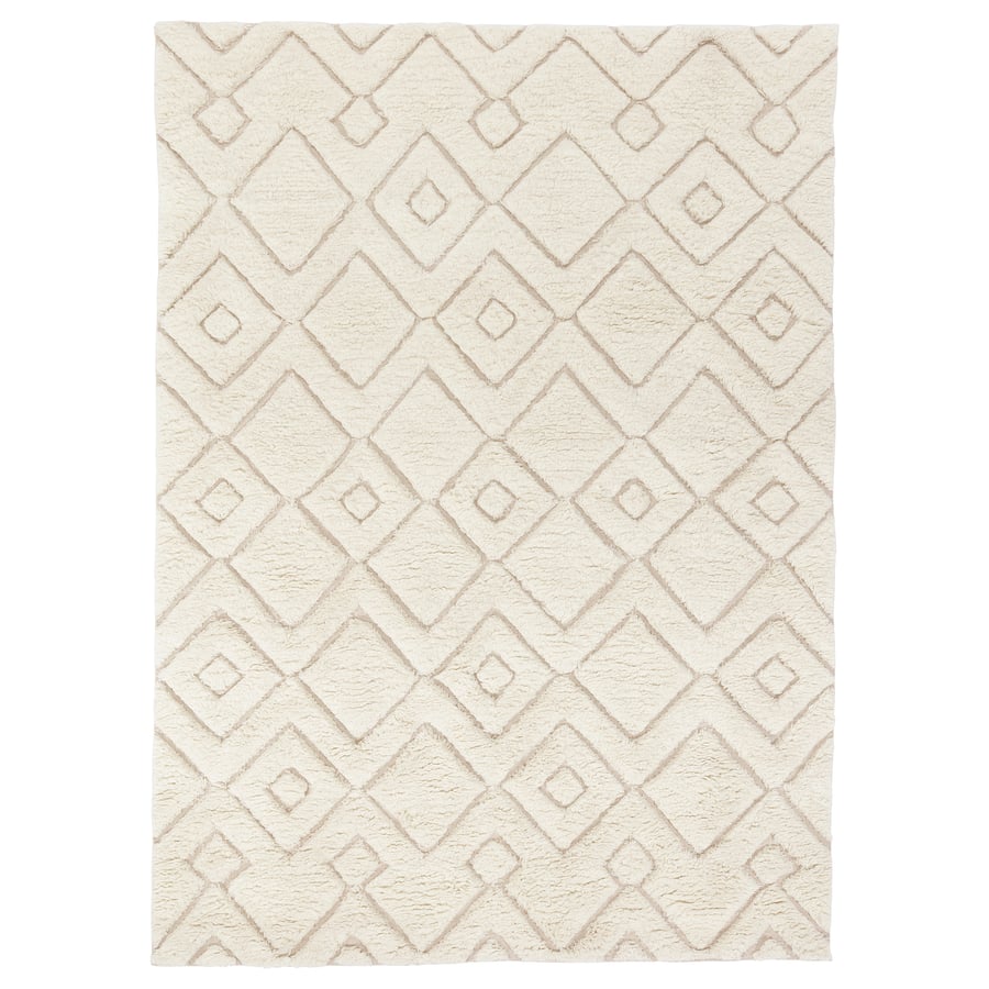 FLYGVÄG rug, high pile, diamond-shaped, 5'7"x7'10" - IKEA
