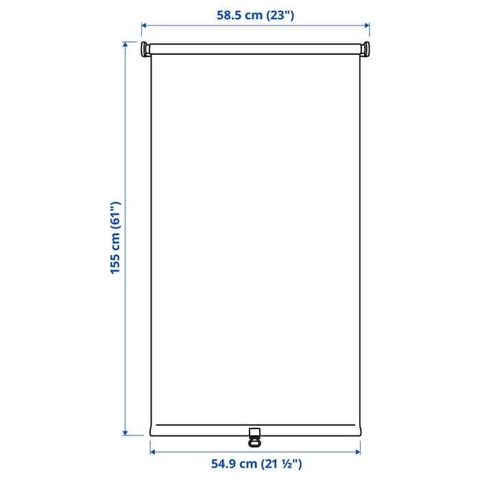 FÖNSTERBLAD black-out roller blind, beige, 23x61" - IKEA