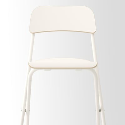 FRANKLIN bar stool with backrest, foldable, counter height white/white ...