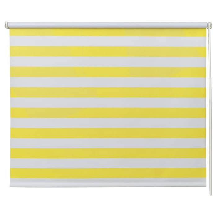 FRIDANS black-out roller blind, white yellow/stripe, 48x76 ¾" - IKEA