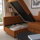 FRIHETEN sleeper sectional,3 seat w/storage, Faringe brown-orange - IKEA