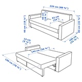 FRIHETEN sleeper sofa, Faringe light gray - IKEA US