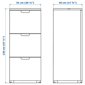 GALANT File cabinet, white, 201/8x471/4" - IKEA