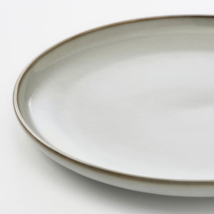 GLADELIG 18-piece dinnerware set, gray - IKEA