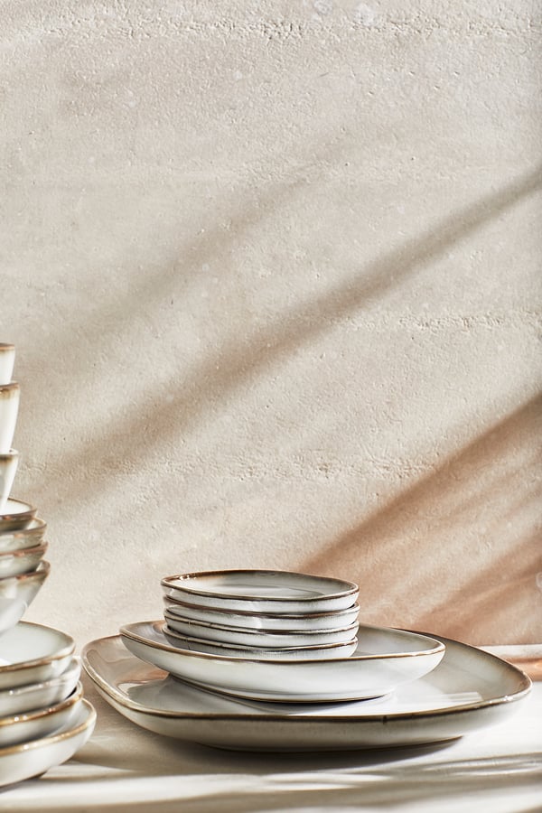 GLADELIG plate, gray, 12x7 ½" - IKEA