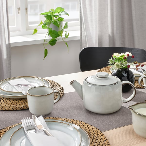 GLADELIG teapot, gray, 1.3 qt - IKEA