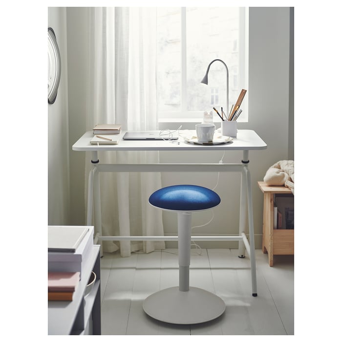GLADHÖJDEN desk sit/stand, white, 393/8x235/8" - IKEA