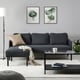 GLOSTAD sofa with chaise, Knisa dark gray - IKEA