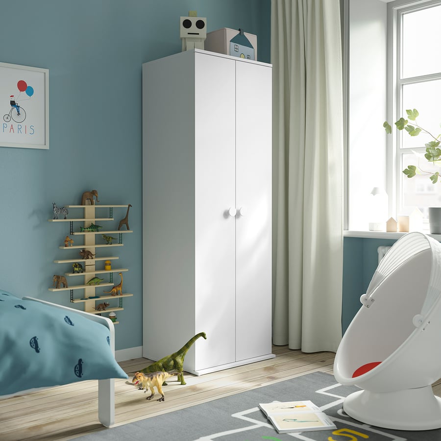 GODISHUS wardrobe, white, 235/8x211/4x701/8" - IKEA