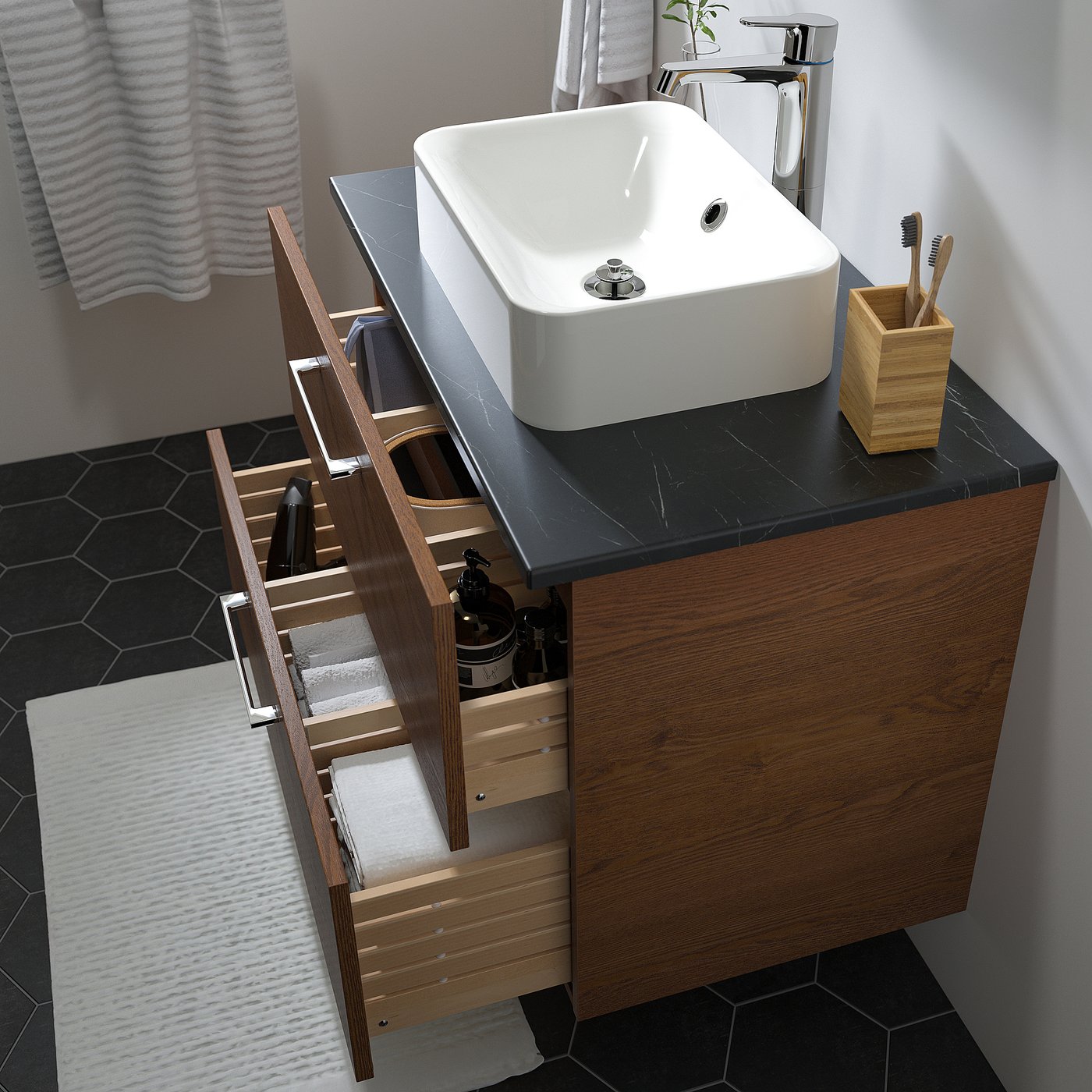 Brown Black Ikea Bathroom Vanities