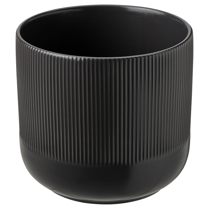 GRADVIS plant pot, indoor/outdoor black, 6" - IKEA