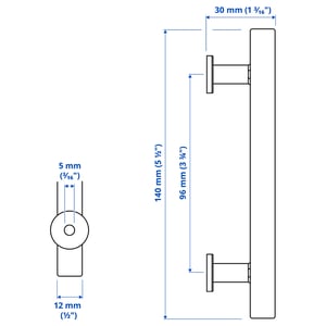 GRIBBOL Handle, black, 51/2" - IKEA