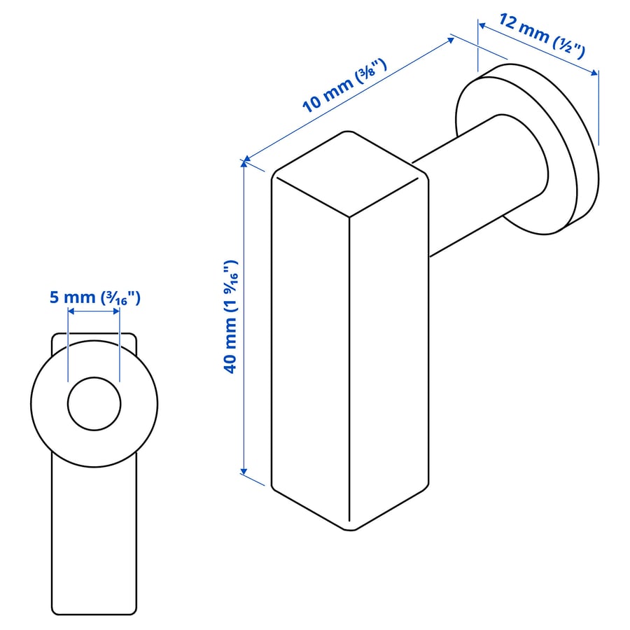 GRIBBOL knob, black - IKEA