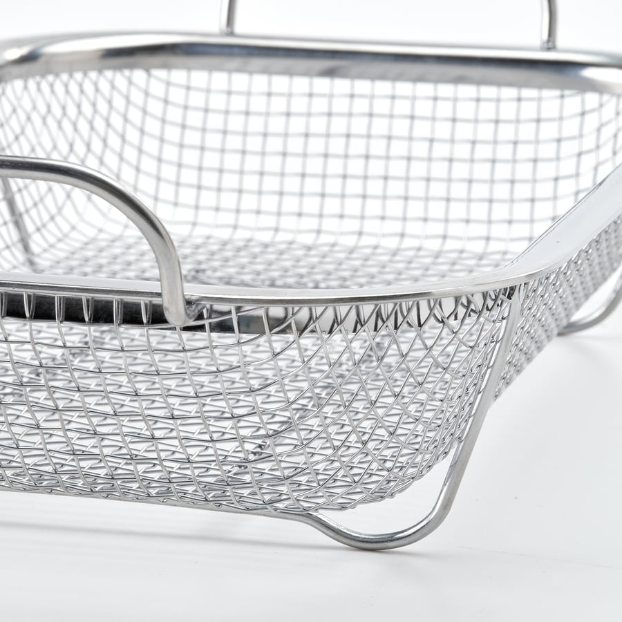 GRILLTIDER barbecue basket, stainless steel, 13x71/2" - IKEA