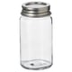 GULDFISK spice jar, clear glass/stainless steel, 2 oz - IKEA