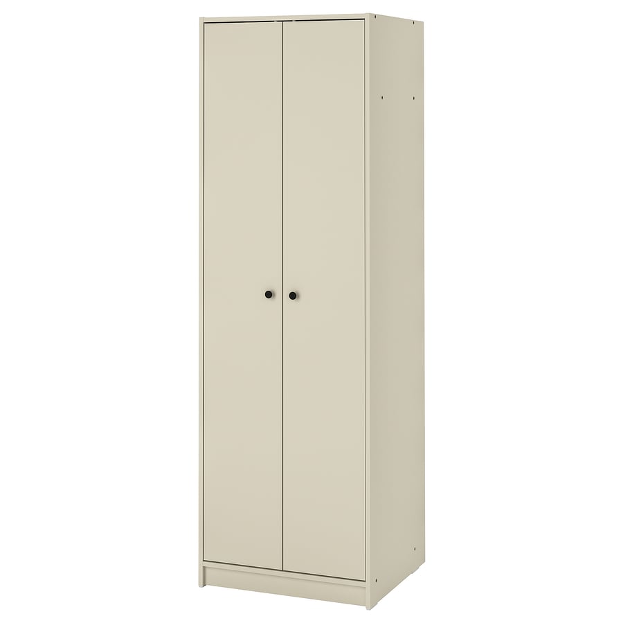 GURSKEN wardrobe with 2 doors, light beige, 233/8x215/8x731/8" - IKEA