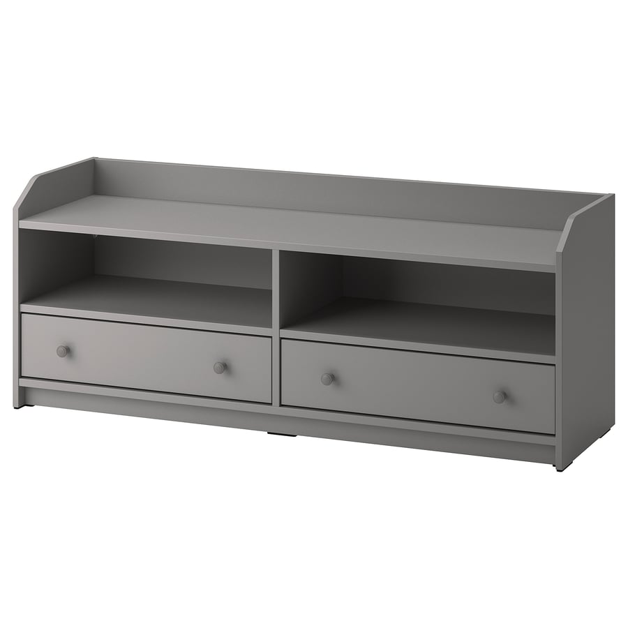 HAUGA TV unit, gray, 543/8x141/8x211/4" - IKEA