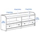 HAUGA TV unit, gray, 543/8x141/8x211/4" - IKEA