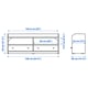 HAUGA TV unit, white, 543/8x141/8x211/4" - IKEA