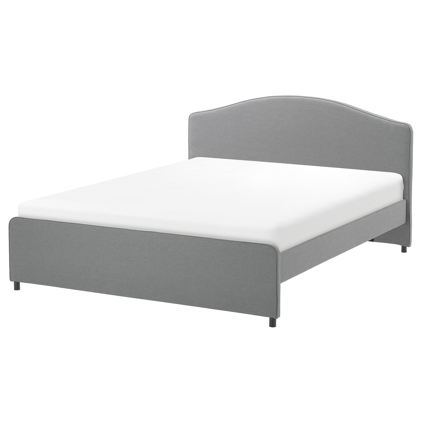HAUGA Upholstered Bed Frame Vissle Gray Queen IKEA HAUGA Upholstered Bed Frame Vissle Gray Queen IKEA
