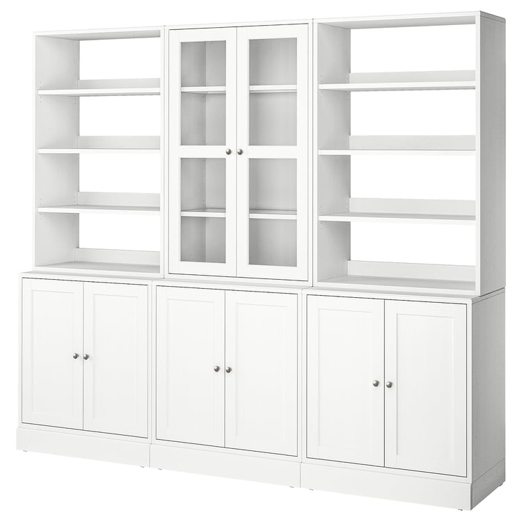 HAVSTA storage combination w/glass doors, white, 955/8x181/2x831/2" - IKEA