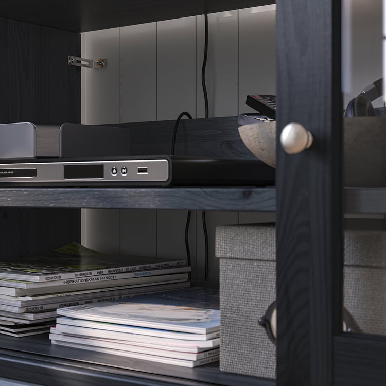 HAVSTA TV unit with base, black, 63x181/2x243/8" - IKEA