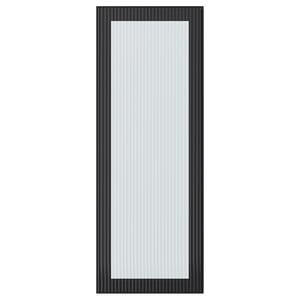 HEJSTA Glass door, anthracite/reeded glass, 15x40" - IKEA