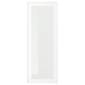 HEJSTA Glass door, white/clear glass, 15x40" - IKEA