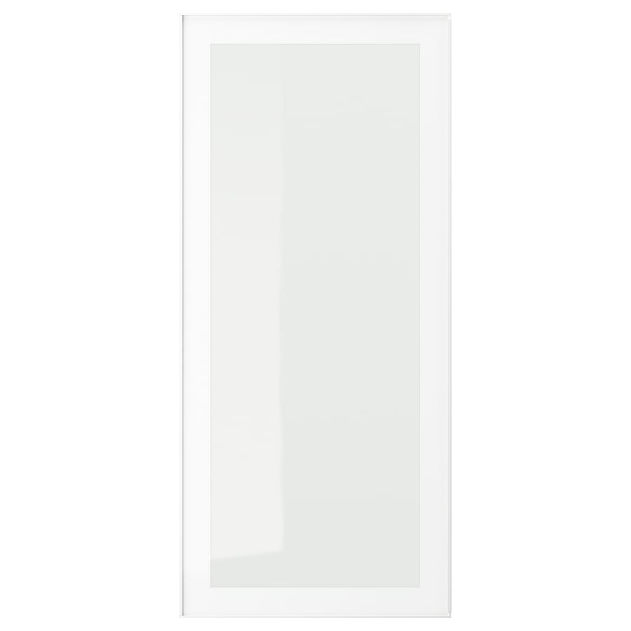 HEJSTA glass door, white/clear glass, 18x40" - IKEA