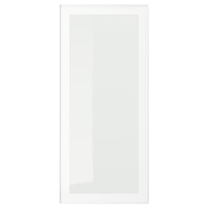HEJSTA Glass door, white/clear glass, 18x40" - IKEA