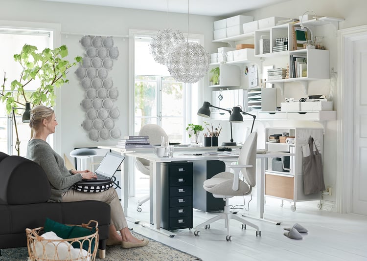 HELMER Drawer unit on casters, black, 11x27 1/8" - IKEA