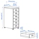 HELMER Drawer unit on casters, white, 11x27 1/8" - IKEA