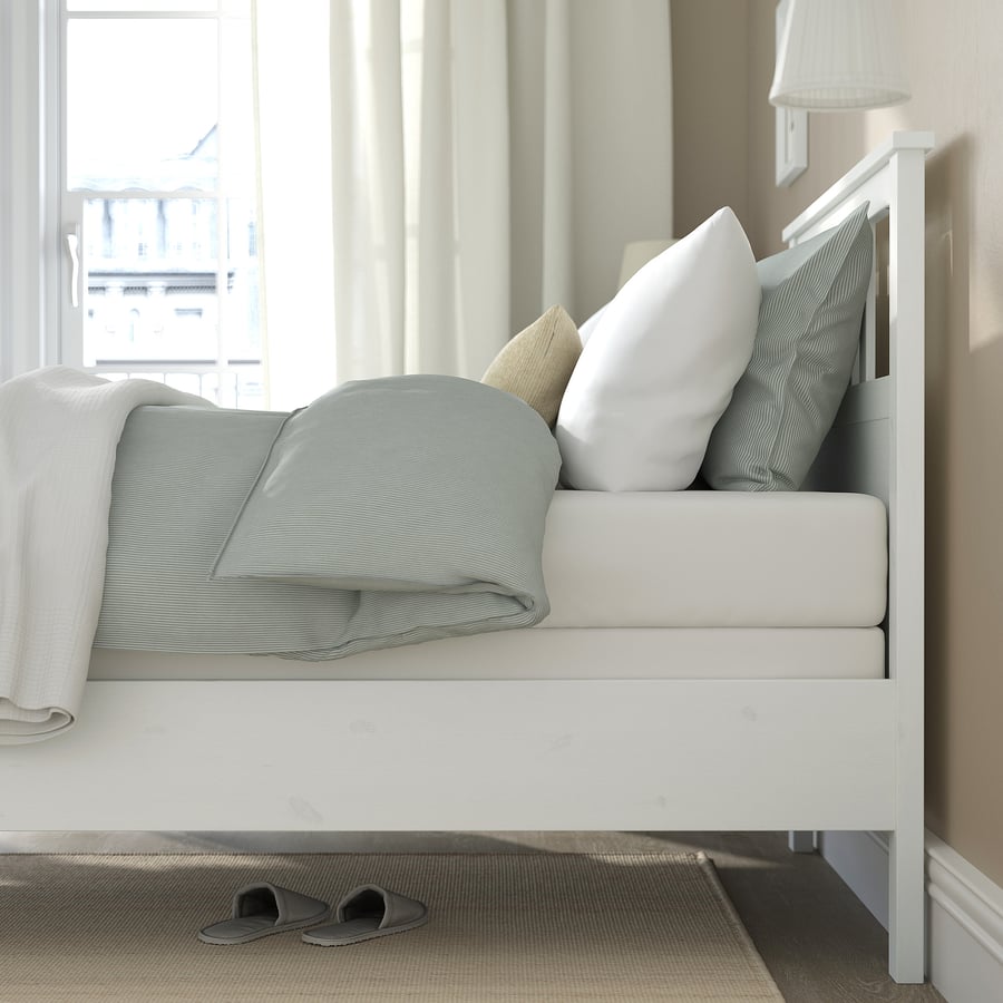 HEMNES bed frame, white stain/Lyngör white, Twin - IKEA