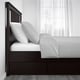 HEMNES bed frame with 2 storage boxes, black-brown/Luröy, Full - IKEA