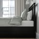 HEMNES bed frame with 2 storage boxes, black-brown/Luröy, Queen - IKEA