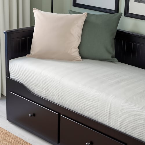HEMNES Daybed frame with 3 drawers, black-brown, Twin - IKEA