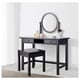 HEMNES dressing table with mirror, black-brown, 431/4x173/4" - IKEA