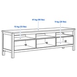HEMNES TV unit, white stain, 72x181/2x221/2" - IKEA