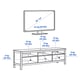 HEMNES TV unit, white stain, 72x181/2x221/2" - IKEA