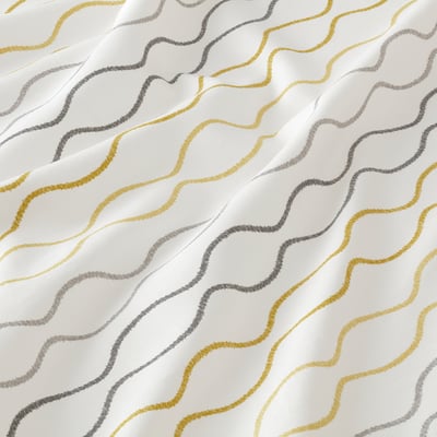 HENNY RAND curtains, 1 pair, white/gray yellow, 57x84" - IKEA