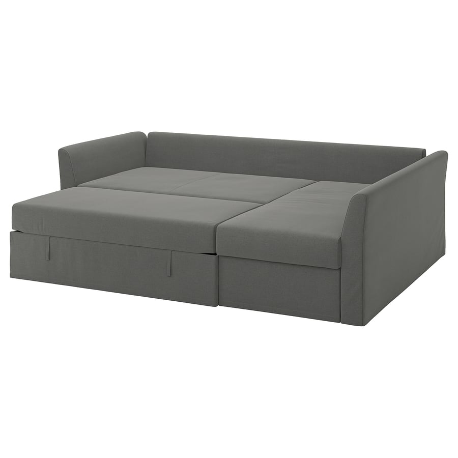 HOLMSUND sleeper sectional, 3-seat, Borgunda dark gray - IKEA