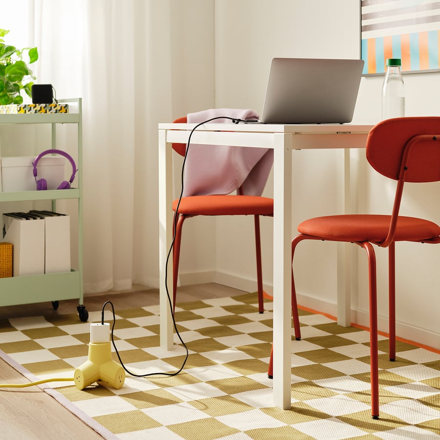 HORNFELS extension cord, yellow, 5'11" - IKEA