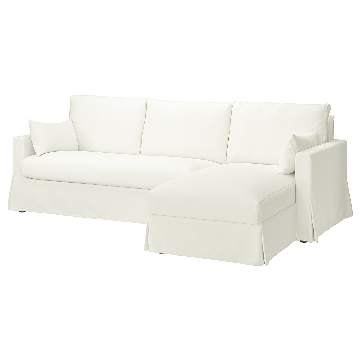 HYLTARP sofa w chaise, right, Hallarp white - IKEA
