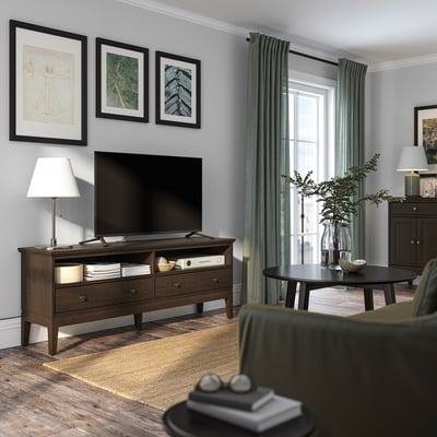IDANÄS TV unit, dark brown stained, 633/4x153/4x243/4" - IKEA