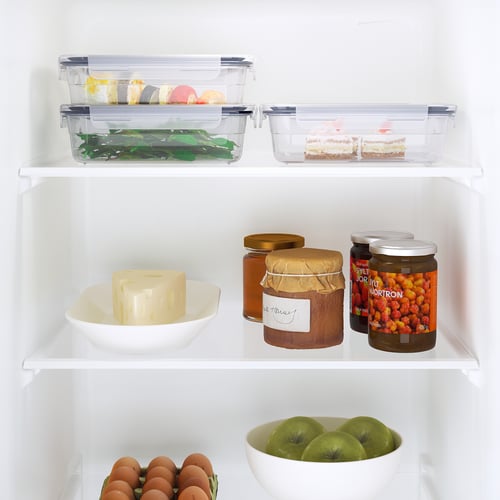 IKEA 365+ food container with lid, rectangular/plastic, 34 oz - IKEA