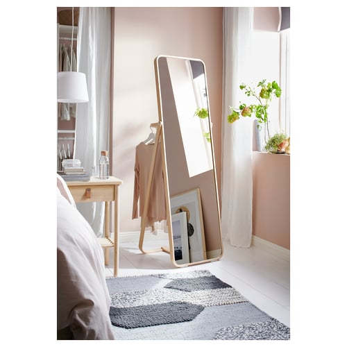 IKORNNES floor mirror, ash, 201/2x653/4" - IKEA