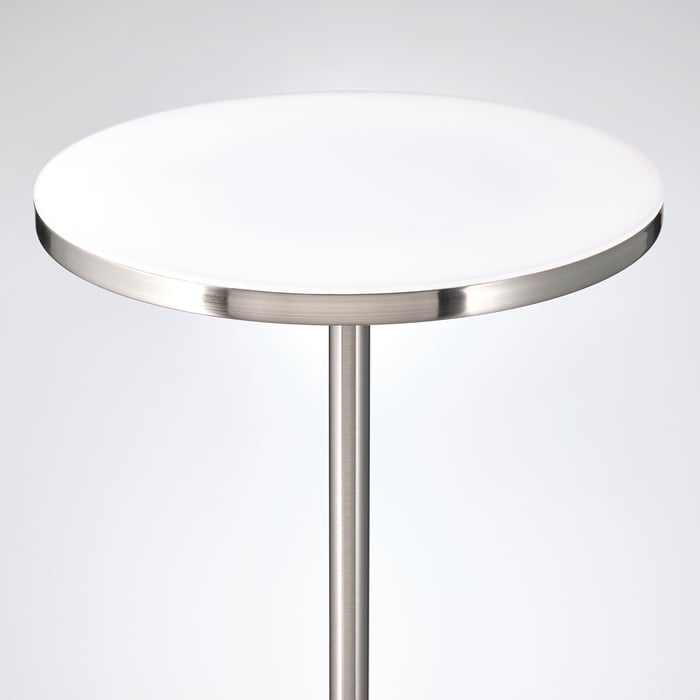 ISJAKT LED floor uplighter/reading lamp, dimmable/nickel plated, 71" - IKEA